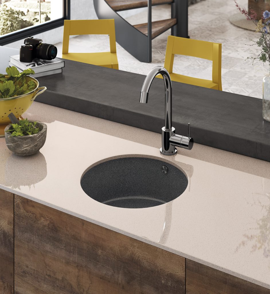 Under mounted synthetic kitchen sink Logic Round