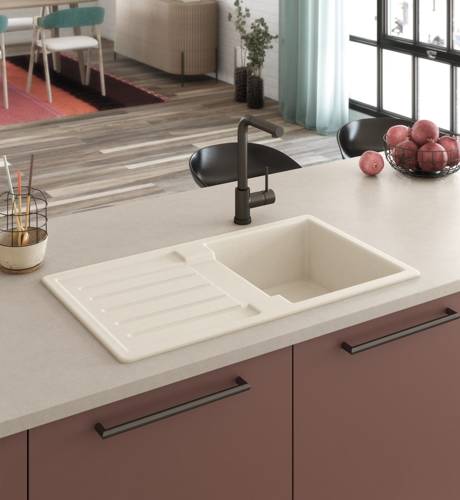 Top mounted synthetic kitchen sink Trend Ignis
